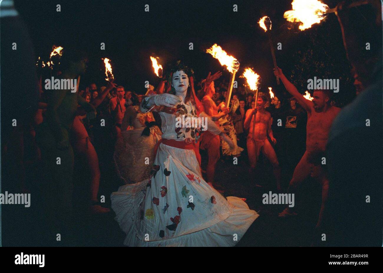 Woman dancing around fire hi-res stock photography and images - Alamy