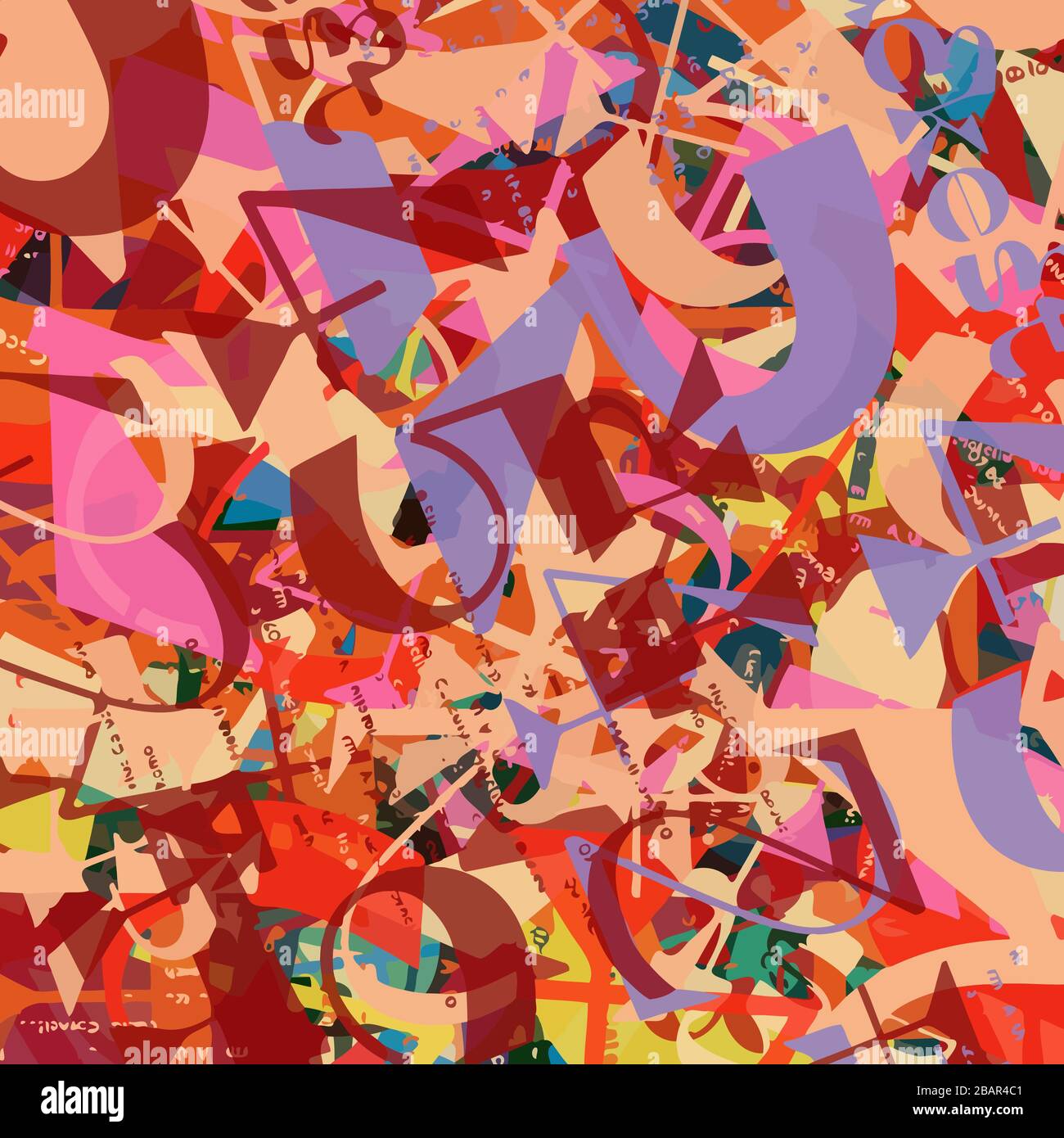 Abstract background blurred texture of shapes of colored lines and ...