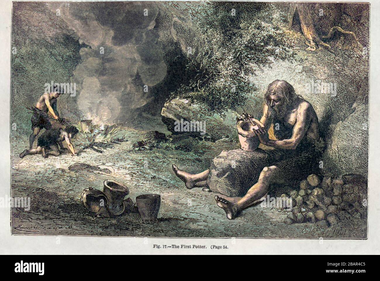 The first potter according to the French illustrator Emile Bayard (1837 ...