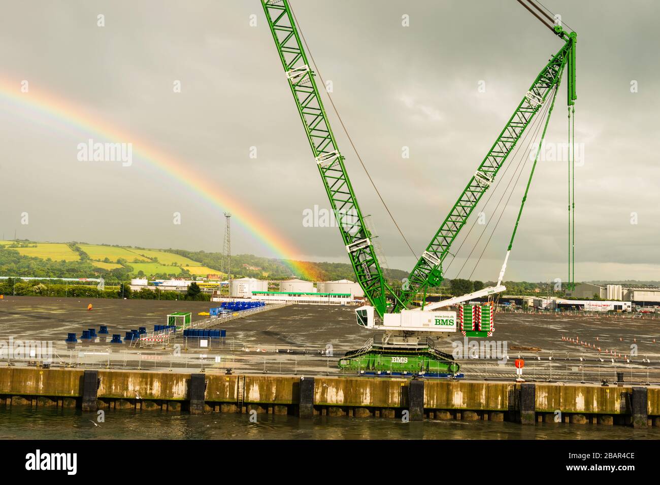 Giant Liebherr LR crawler crane, used for loading wind turbine ...