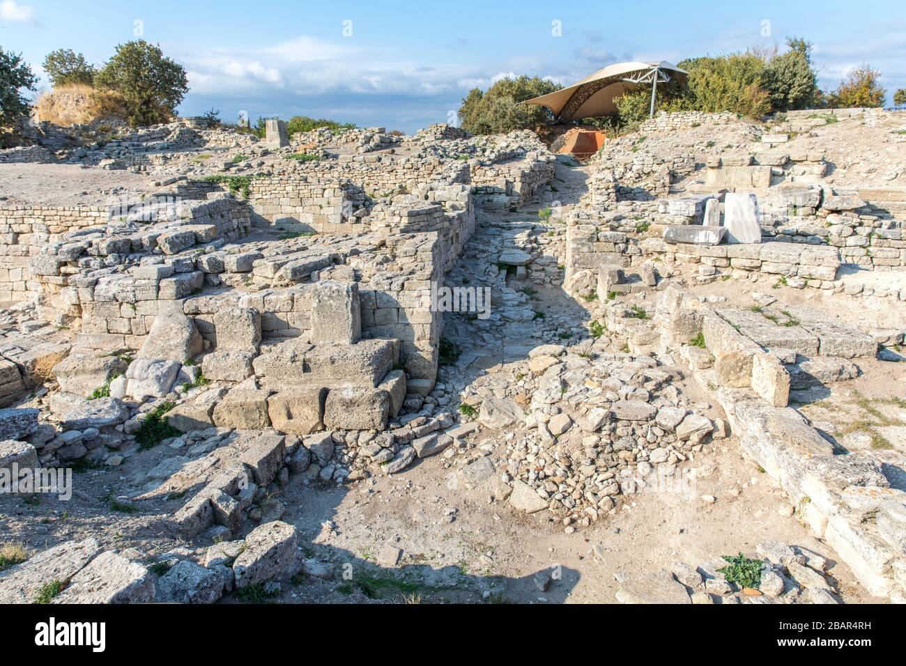 The ruins of the ancient city of Troy in Turkey Stock Photo - Alamy