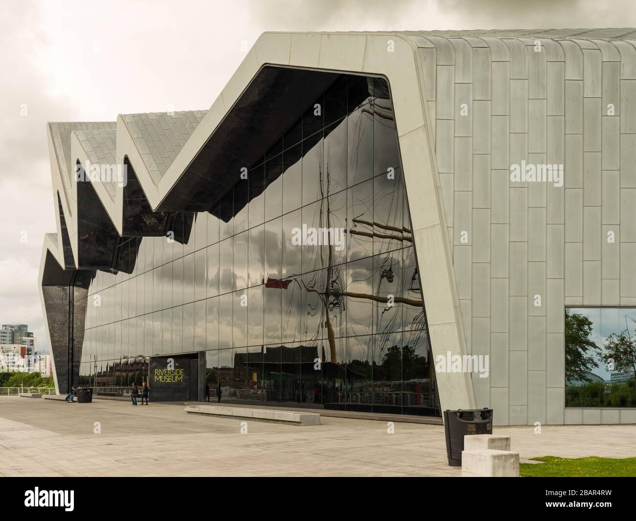 The Riverside Museum (2011), designed by Zaha Hadid, contains the ...