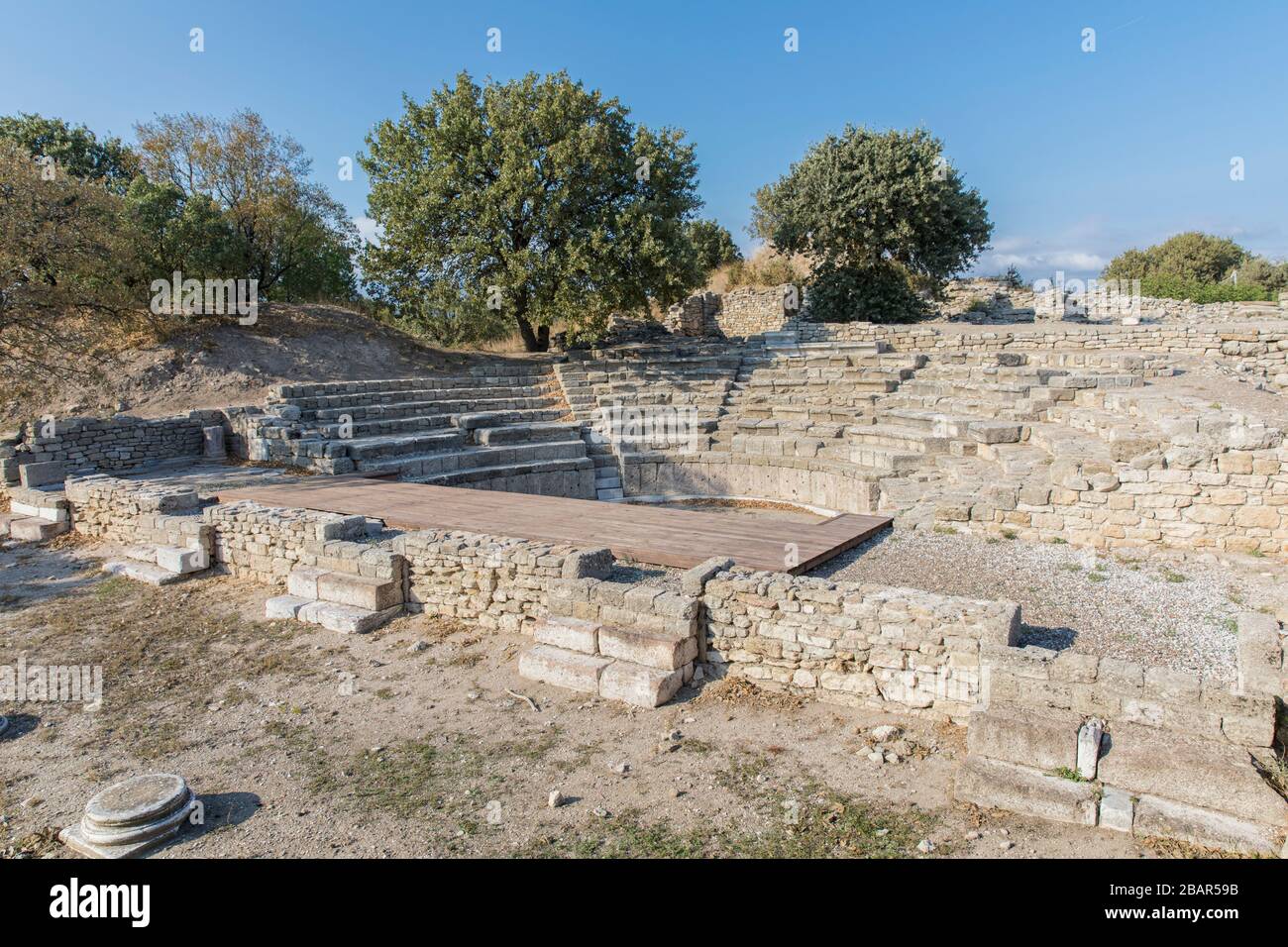 Odeon in the ancient city of Troy in Turkey Stock Photo - Alamy