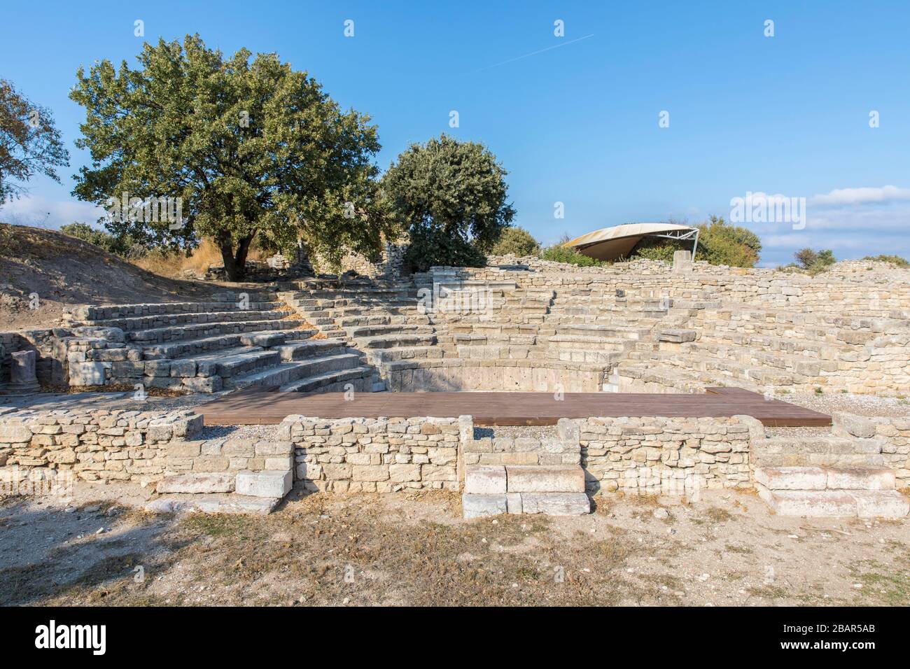 Odeon in the ancient city of Troy in Turkey Stock Photo - Alamy