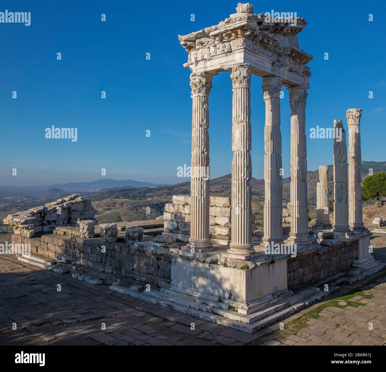 Trajan temple in ancient city of Pergamon in Turkey Stock Photo - Alamy