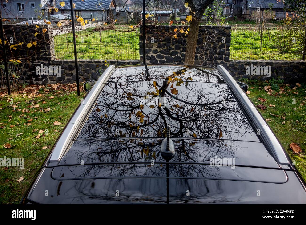 Panoramic view inside car - double sunroof hatch with tinted glass ...