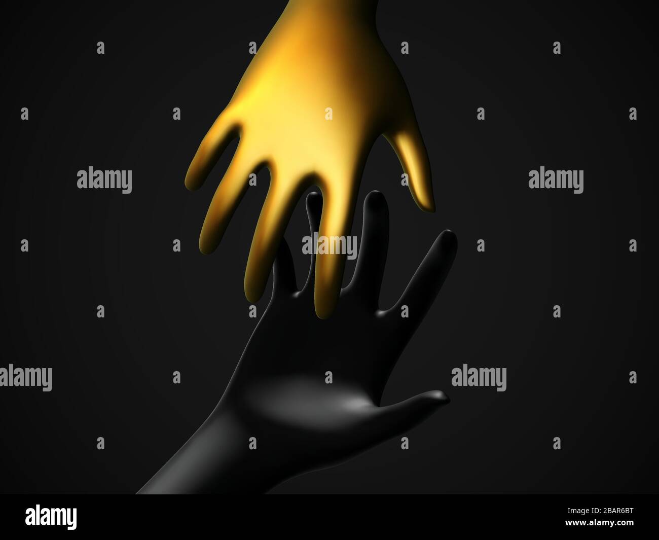 Abstract human hands 3d Stock Vector Images - Alamy