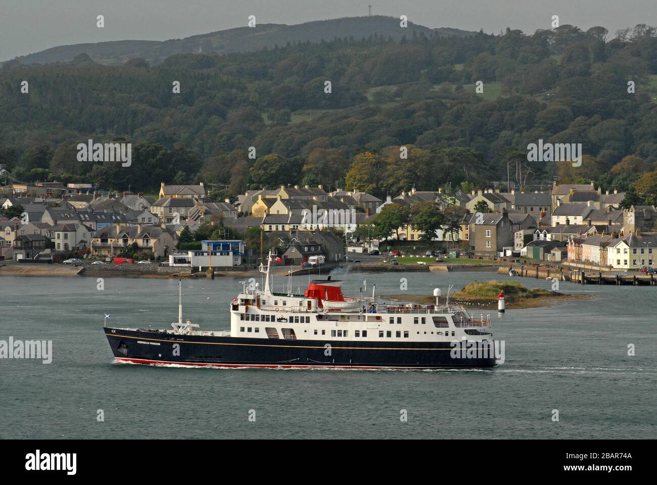 HEBRIDEAN PRINCESS passing the pretty village of STRANGFORD in the ...