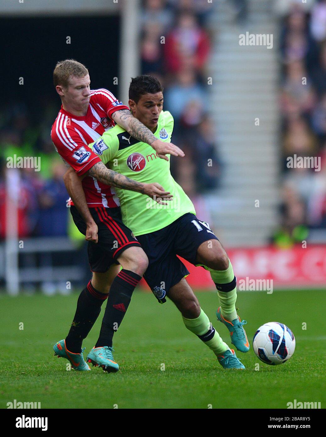 Newcastle United's Hatem Ben Arfa (right) and Sunderland's James ...