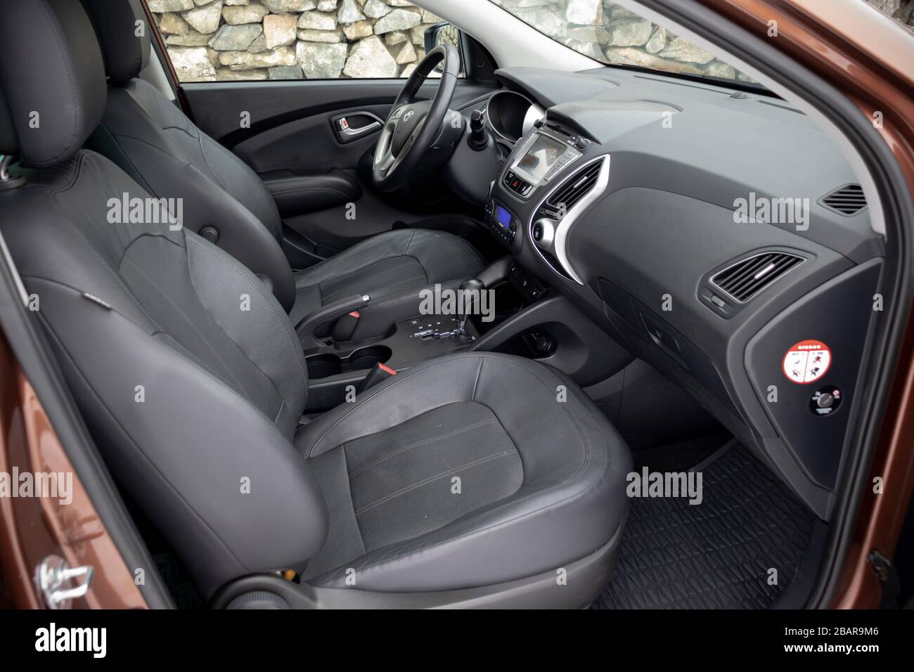 Panoramic view inside car - double sunroof hatch with tinted glass ...