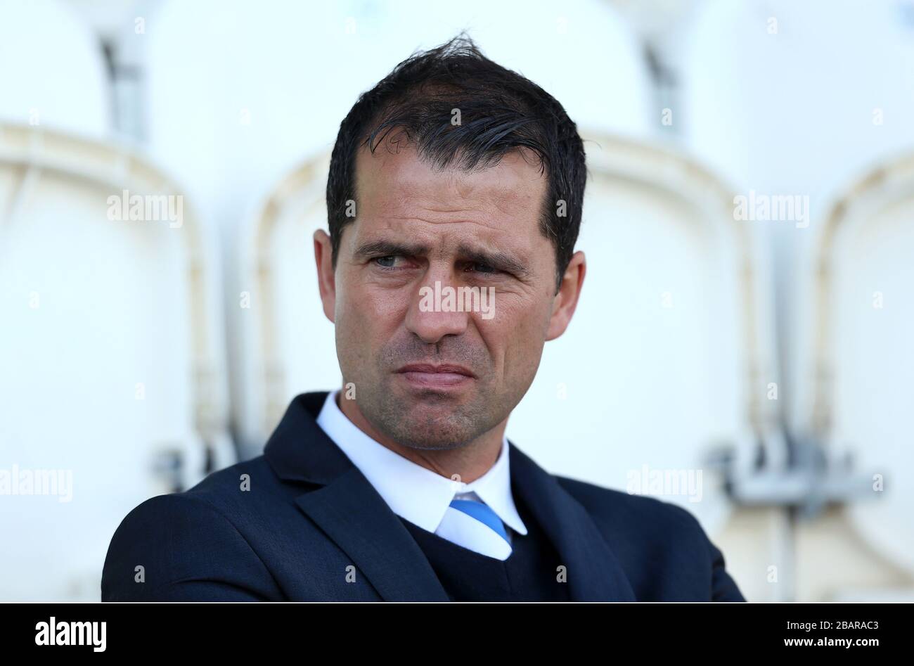 Colchester United manager Joe Dunne before kick-off Stock Photo - Alamy