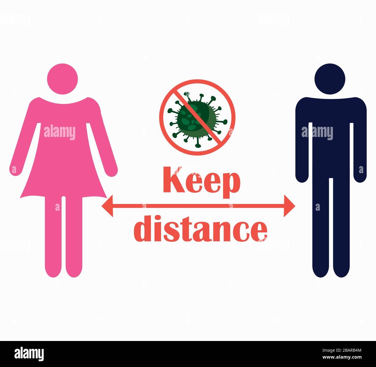 Coronavirus prevention - maintaining social distance in public places ...