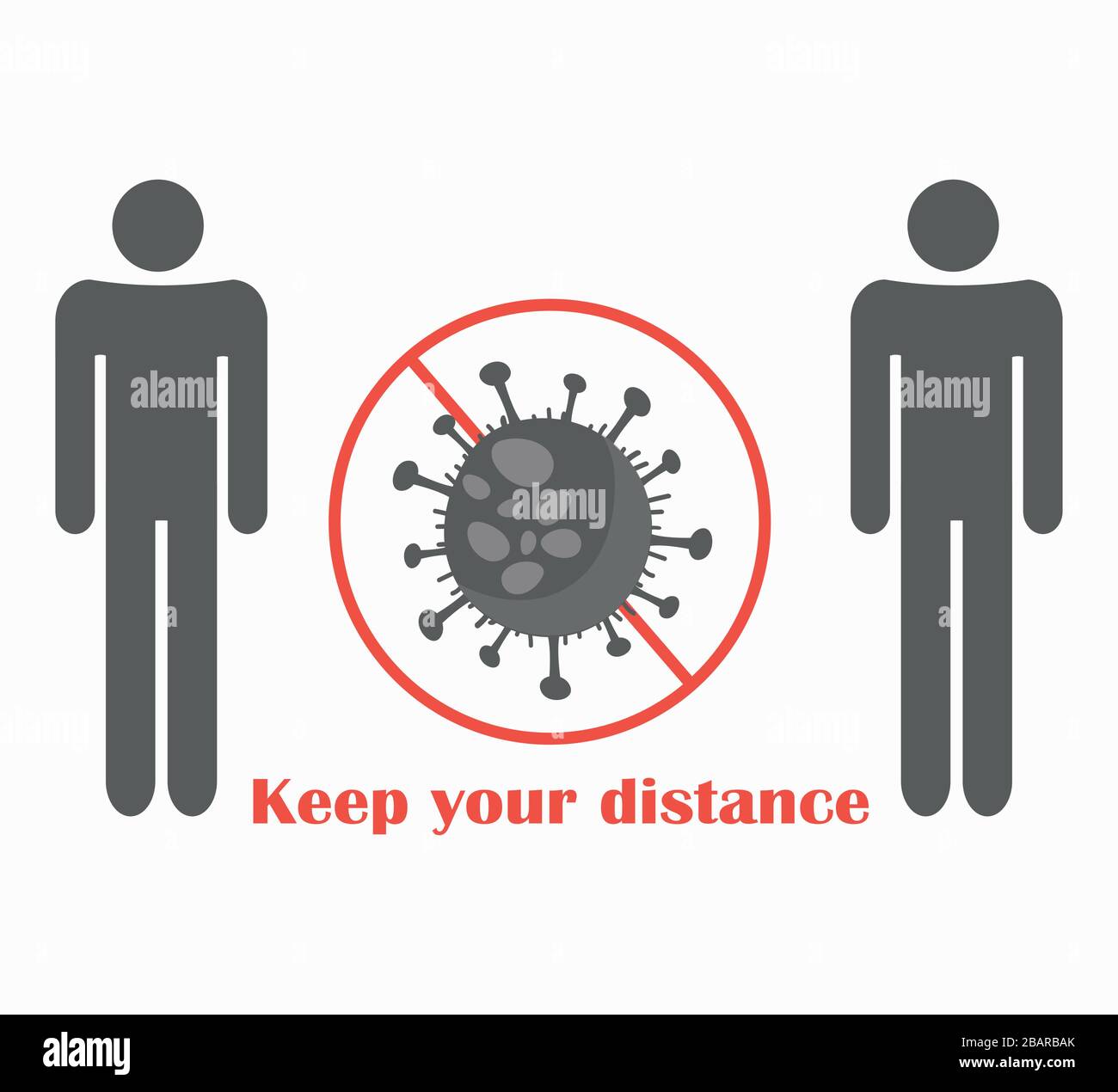 Vector illustration social isolation and distance during quarantine ...