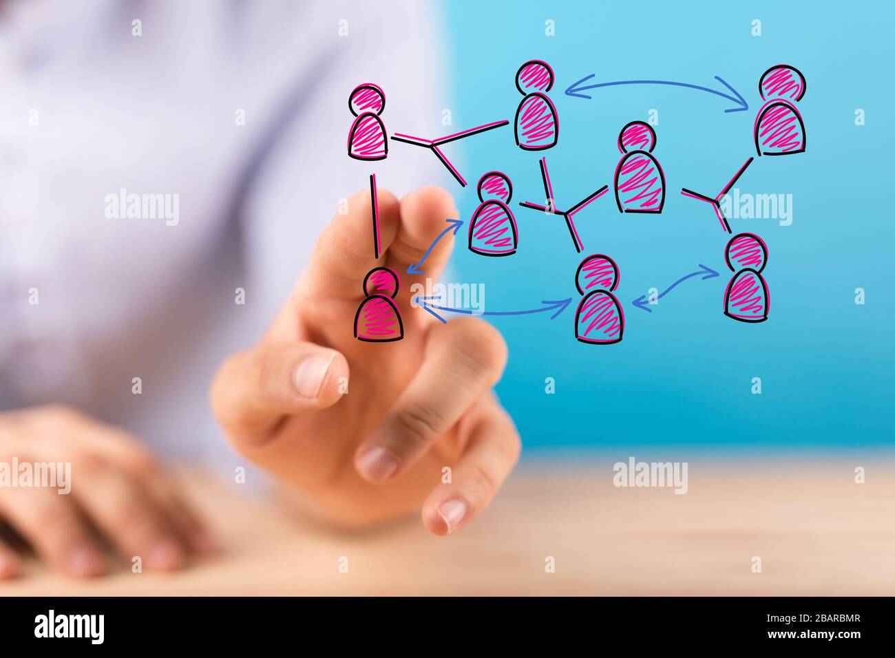 A team work connection digital concept Stock Photo - Alamy