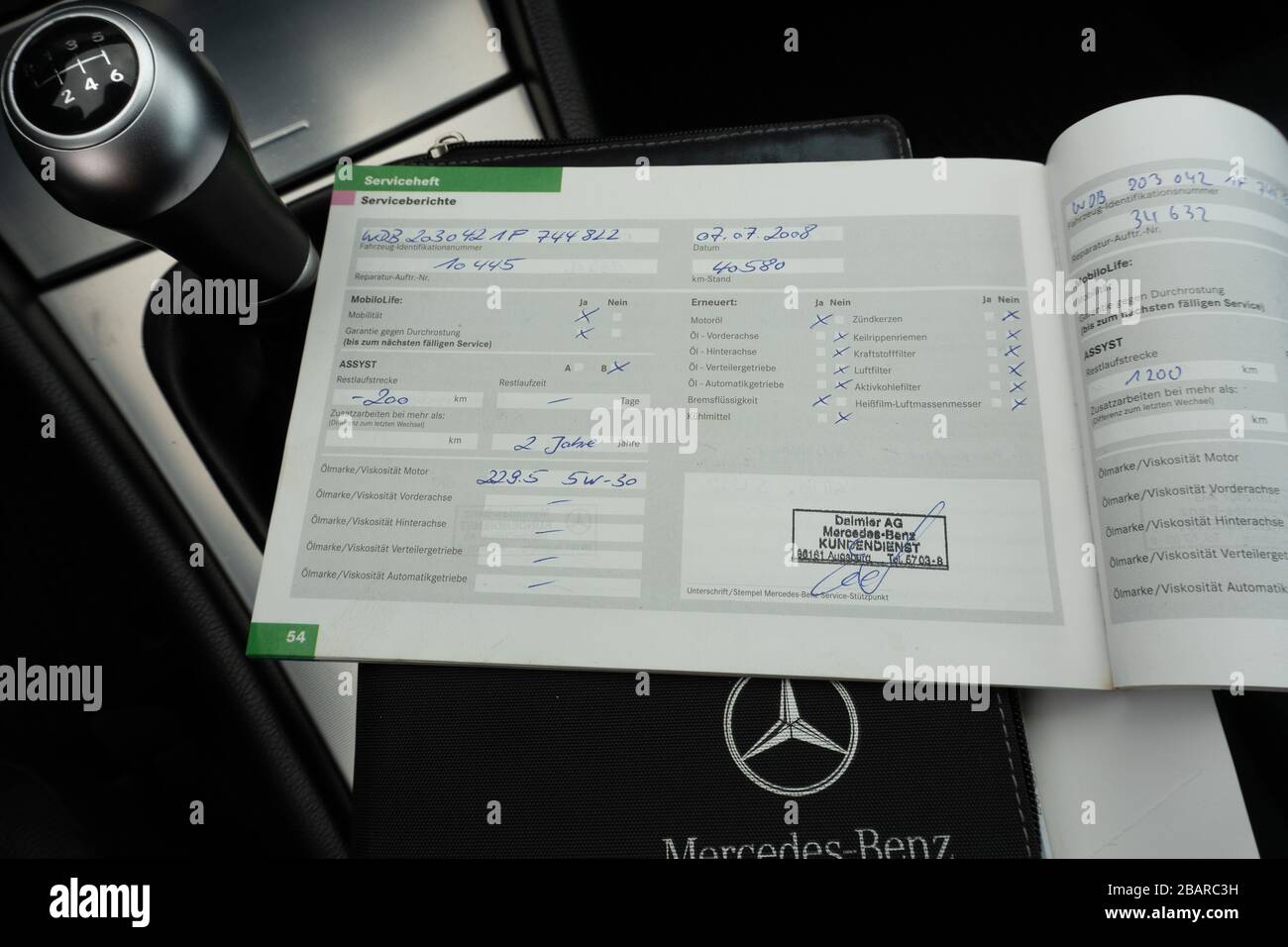 Mercedes Benz service history book-scheduled maintenance, check engine ...