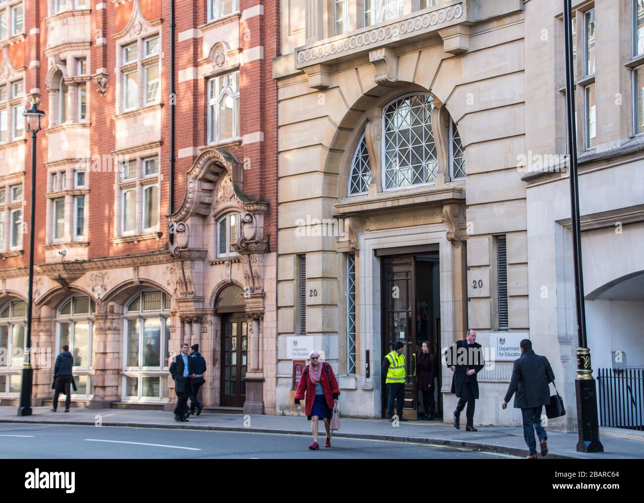 Department for Education UK government office in Westminster, exterior ...