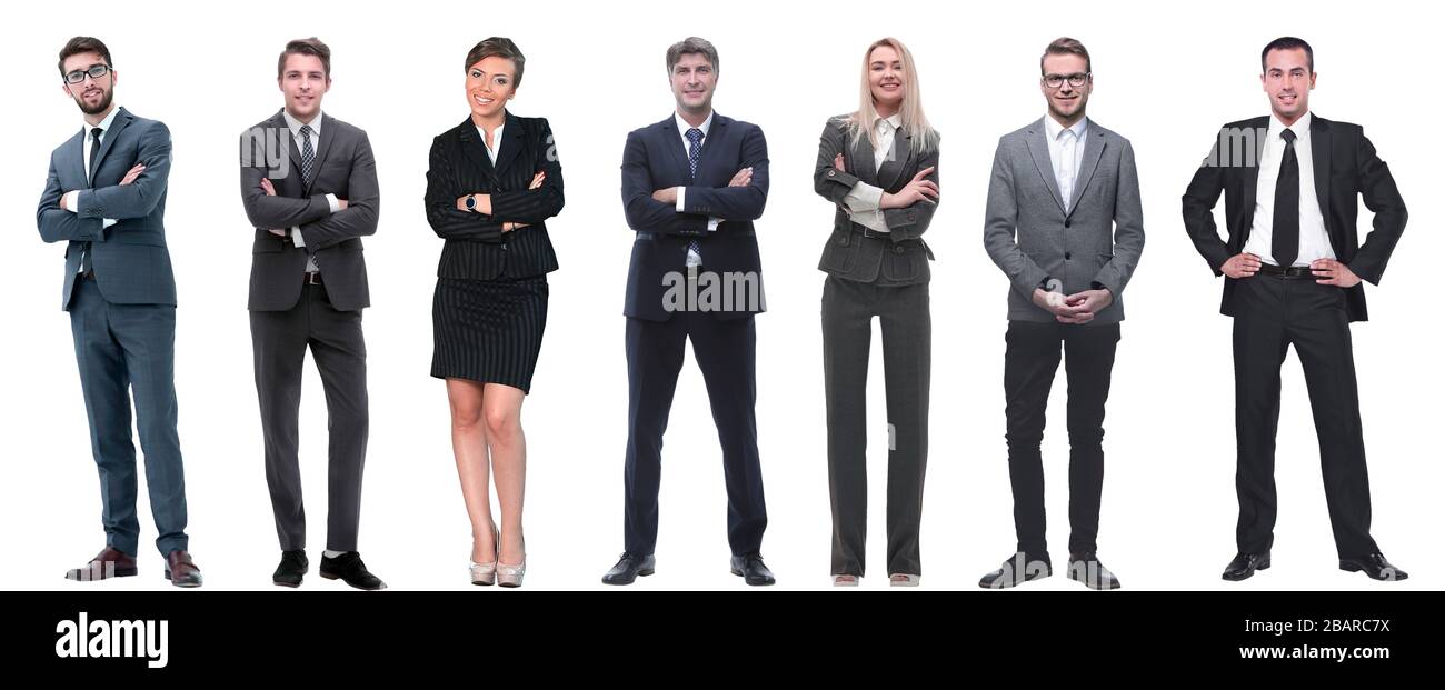 group of successful business people standing in a row Stock Photo - Alamy