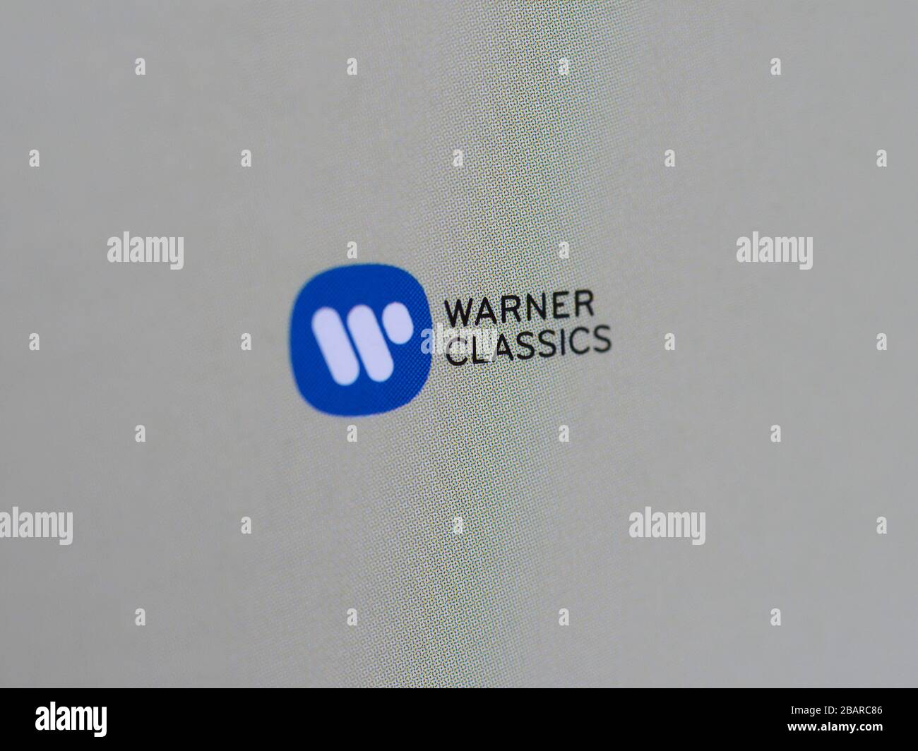LOS ANGELES, USA - CIRCA MARCH 2020: Warner Classics sign on music CD ...