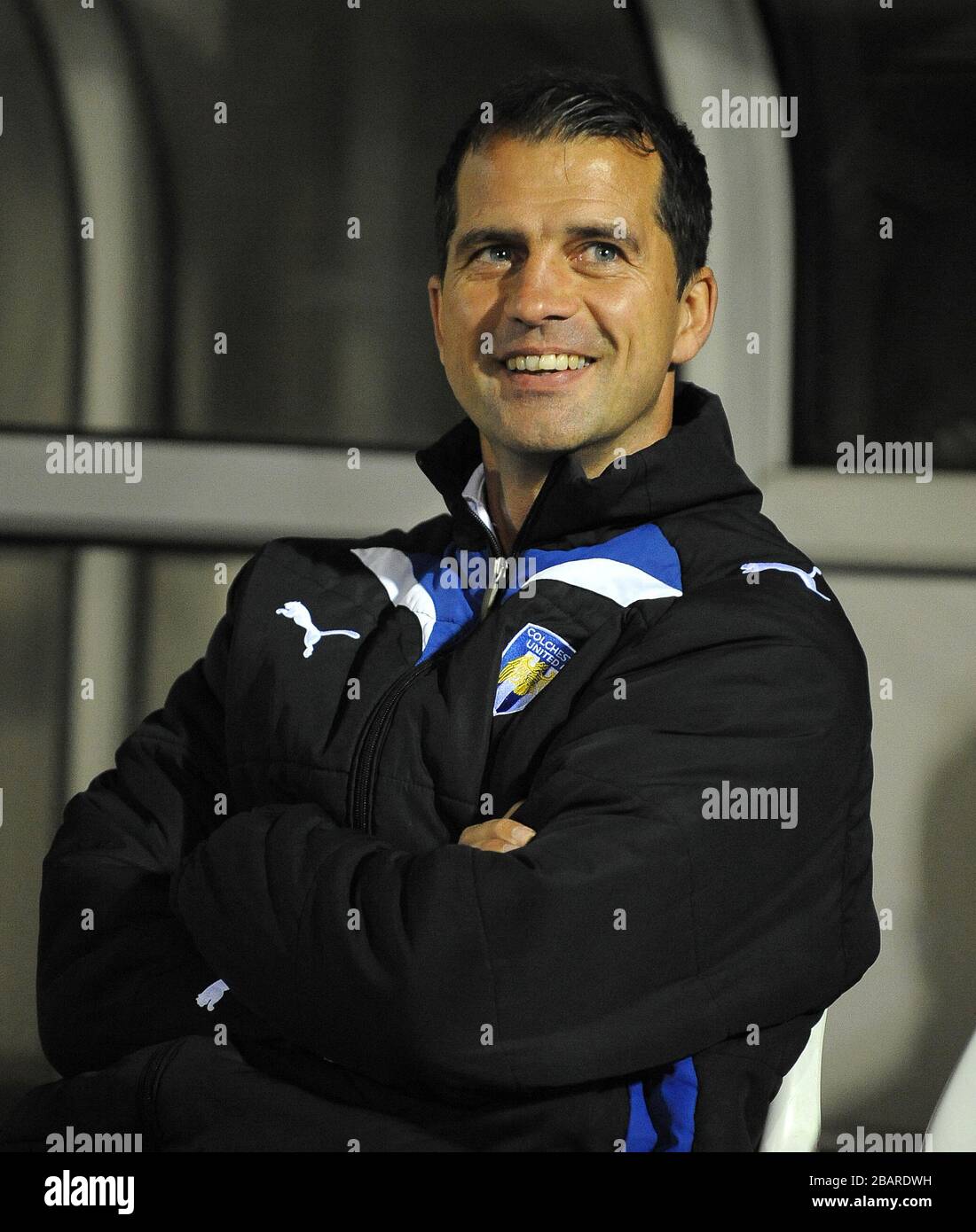 Colchester United's manager Joe Dunne Stock Photo - Alamy