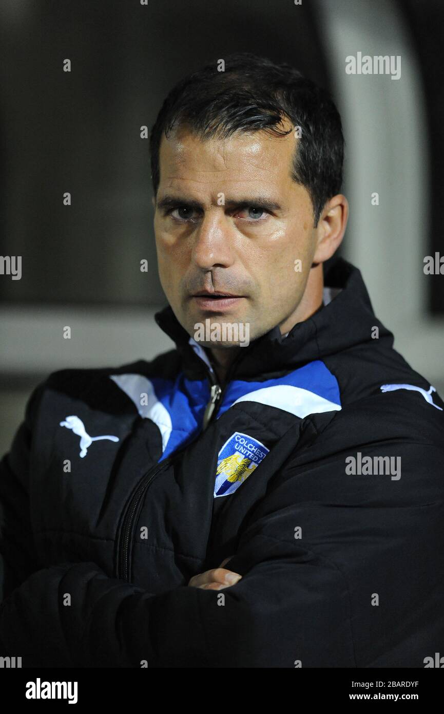 Colchester United's manager Joe Dunne Stock Photo - Alamy