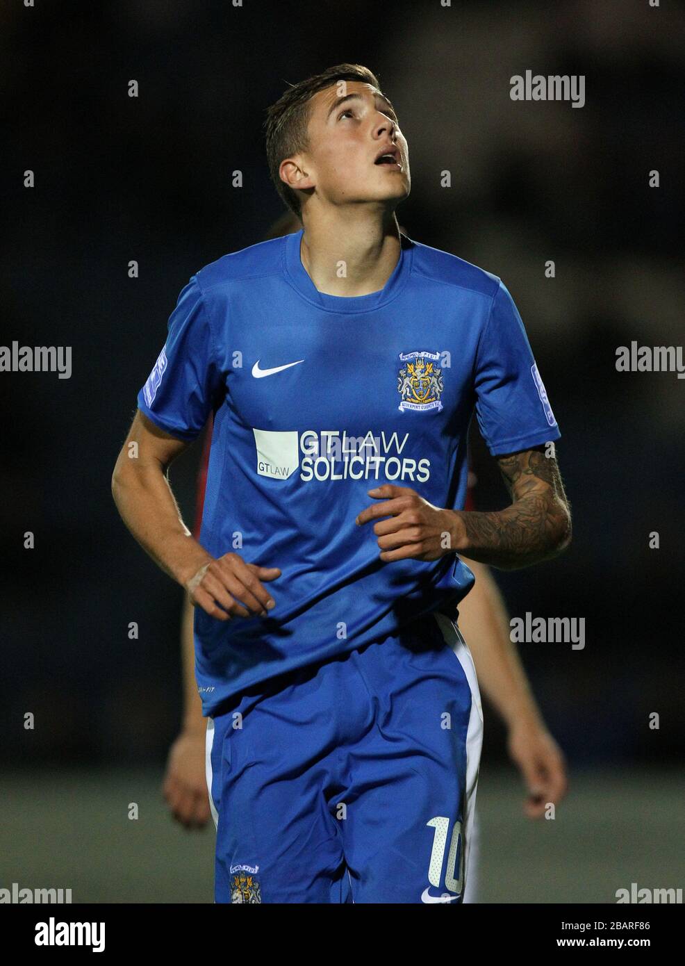 Stockport County's Tom Collins Stock Photo - Alamy