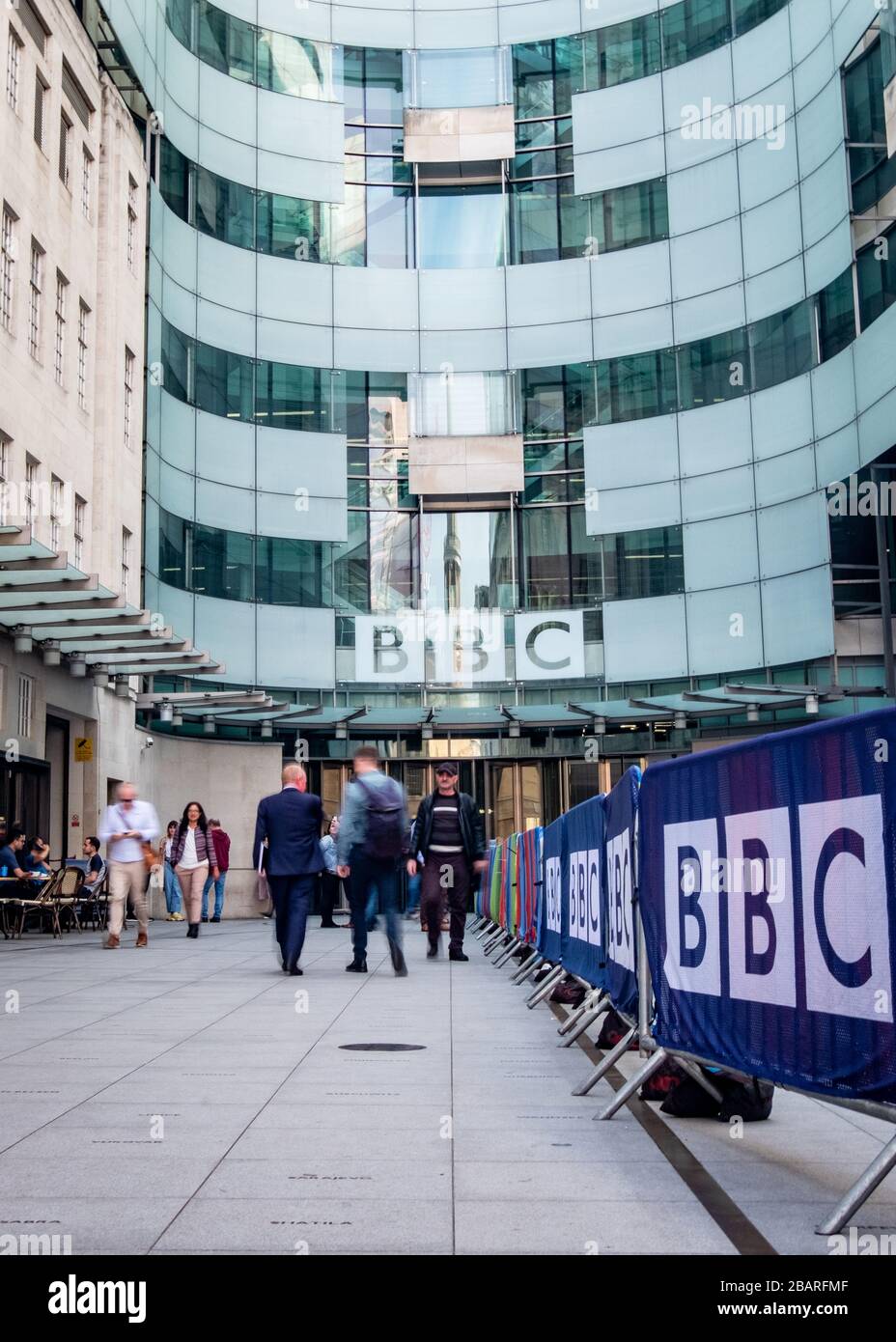 The BBC or British Broadcasting Corporation headquarters building on ...