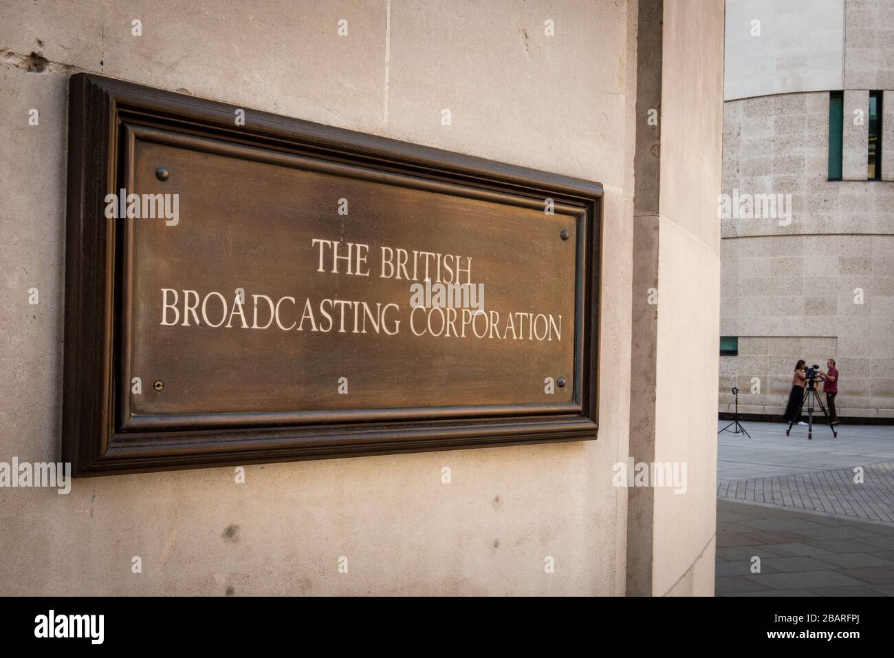 The BBC or British Broadcasting Corporation headquarters building on ...