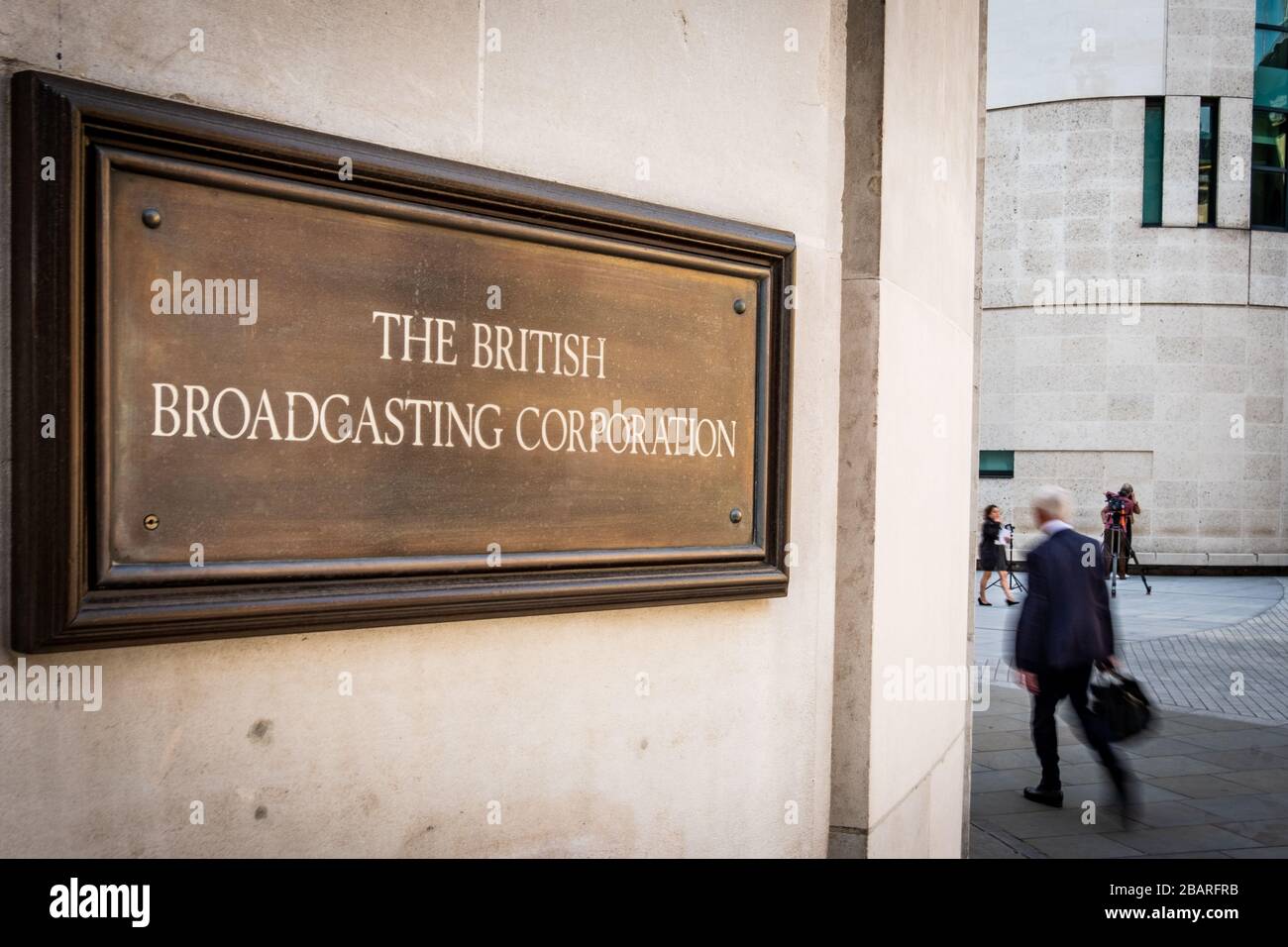 The BBC or British Broadcasting Corporation headquarters building on ...