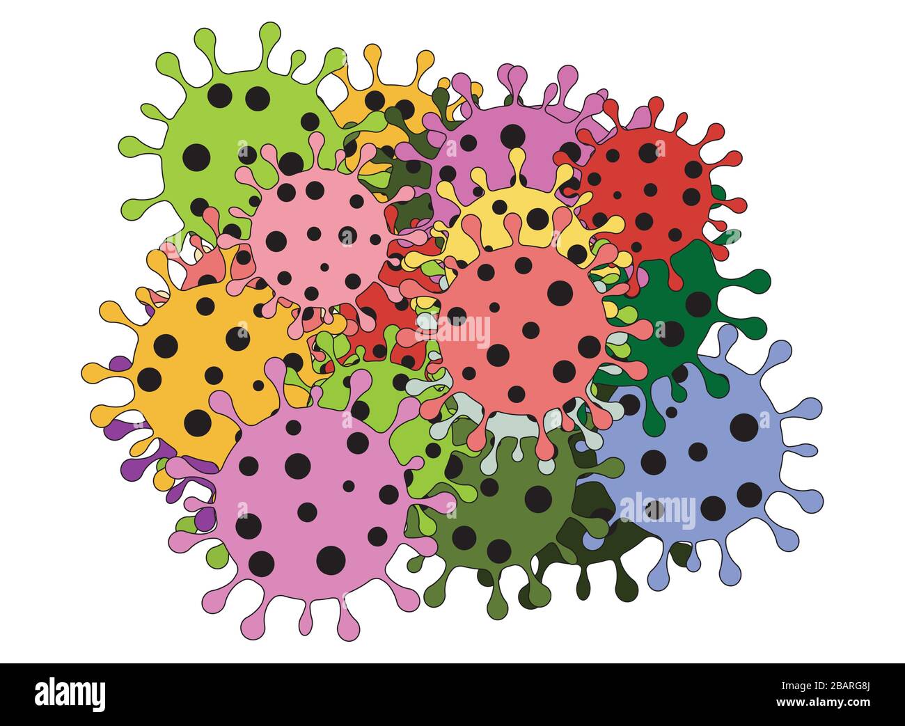 Multiplication of viruses - epidemicv Stock Vector Image & Art - Alamy