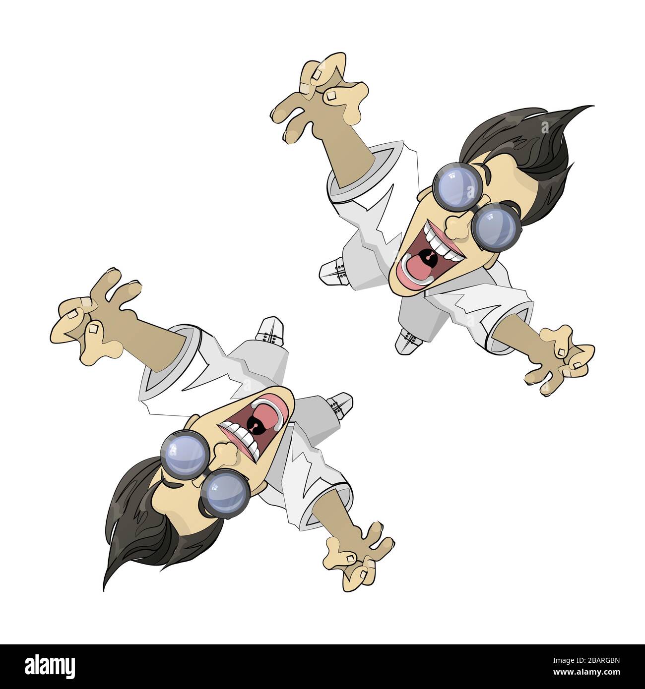 Schizophrenia and a split personality. guy reflection Stock Photo - Alamy