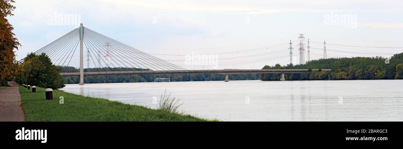 Construction cable stayed bridge cable stayed pylon hi-res stock ...