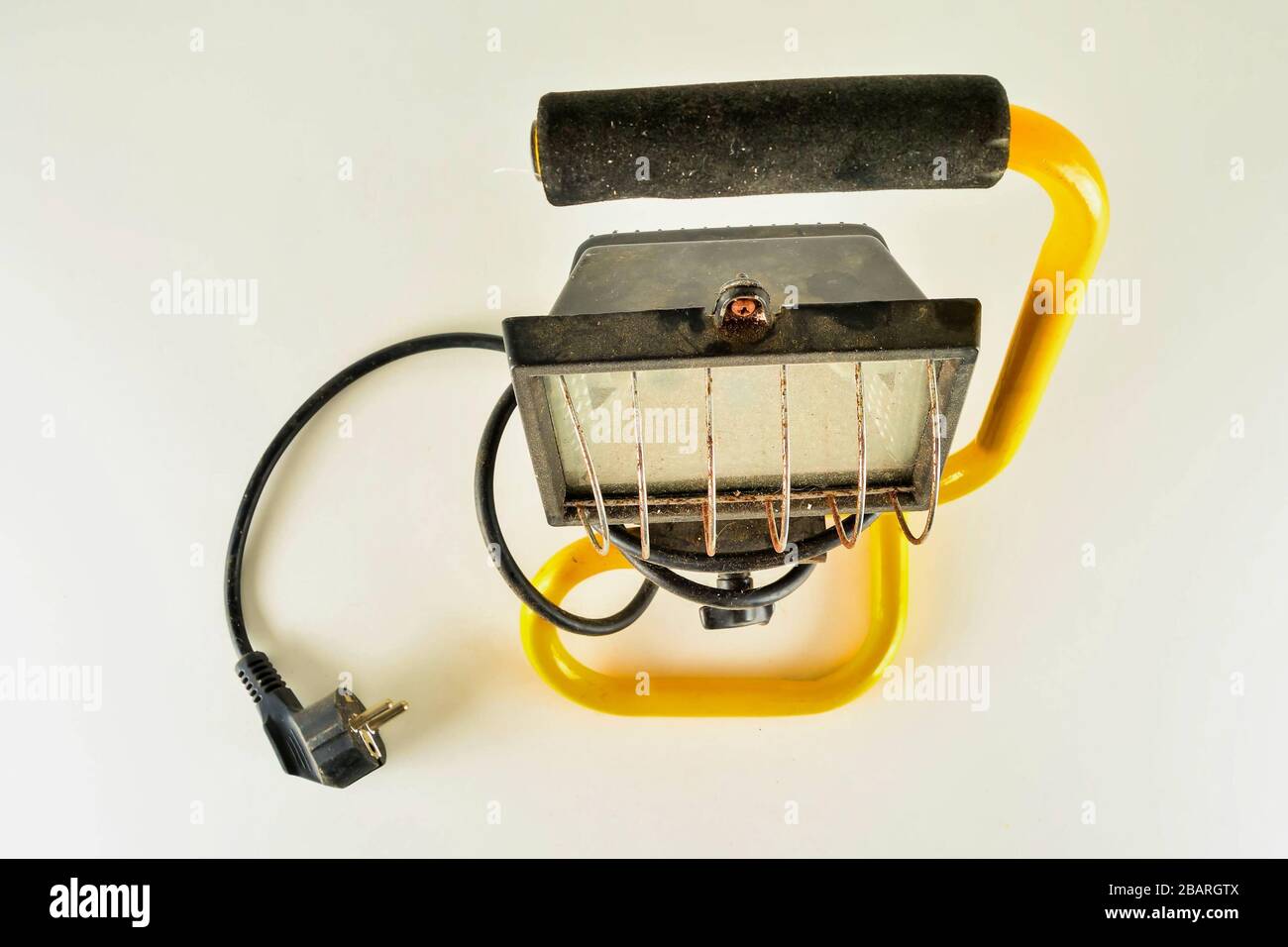 Overhead shot of a portable light projector for construction work Stock ...