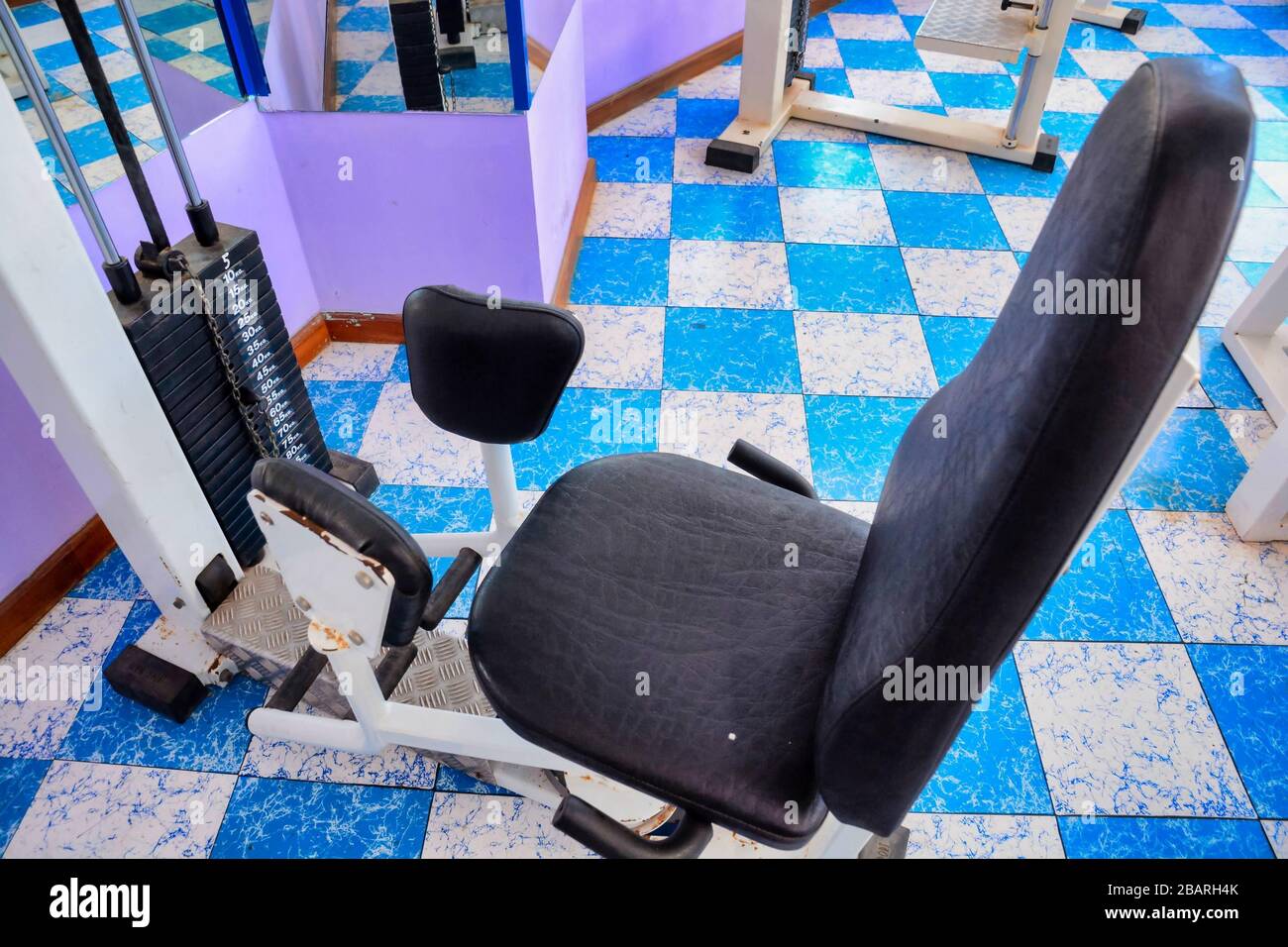 Equipment for workout and exercise in the gym Stock Photo - Alamy