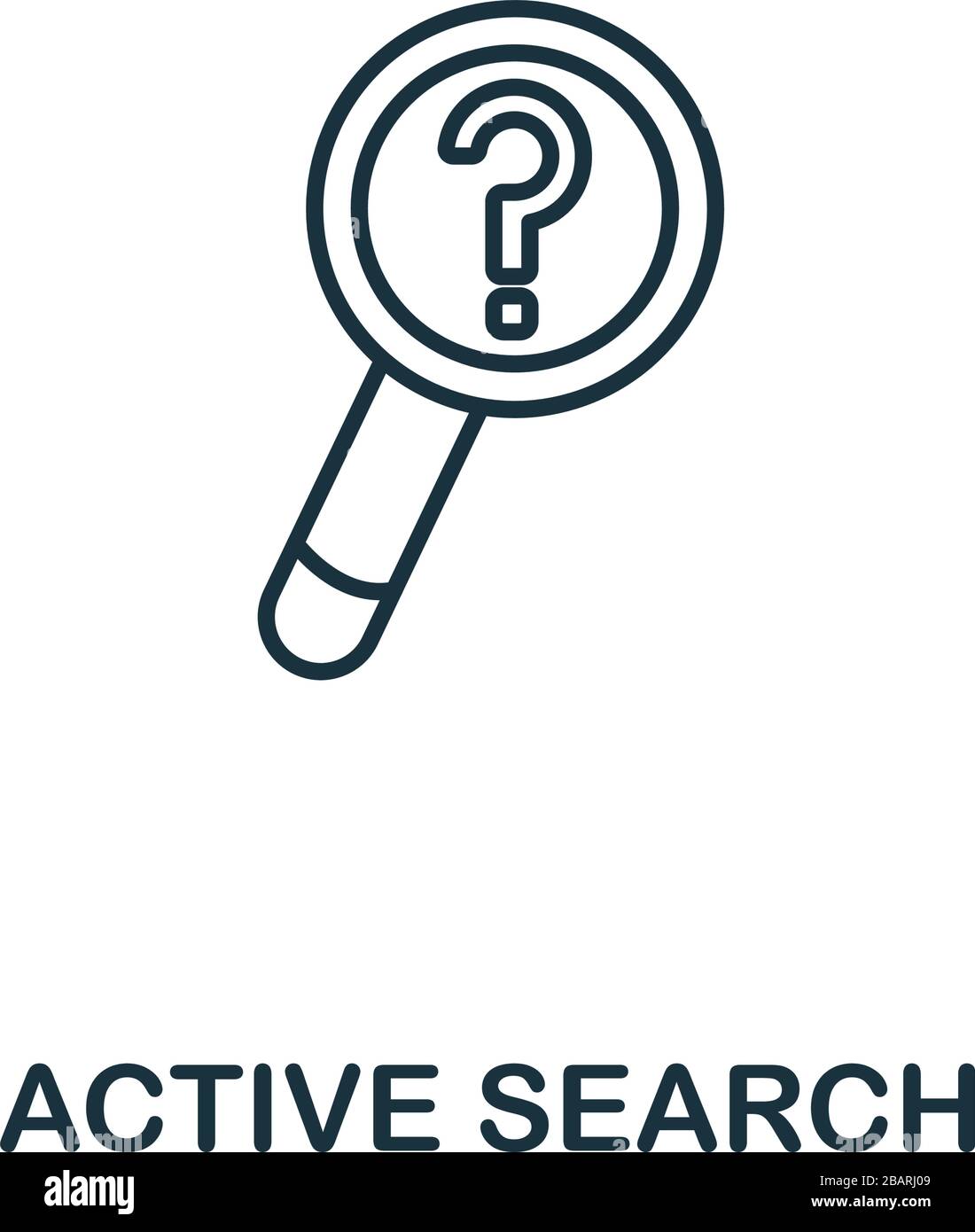 Active Search icon from seo collection. Simple line Active Search icon ...