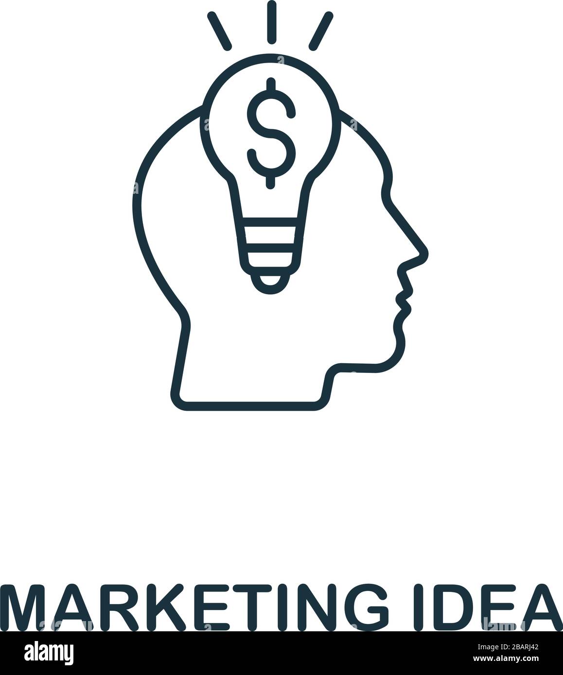 Marketing Idea icon from seo collection. Simple line Marketing Idea ...