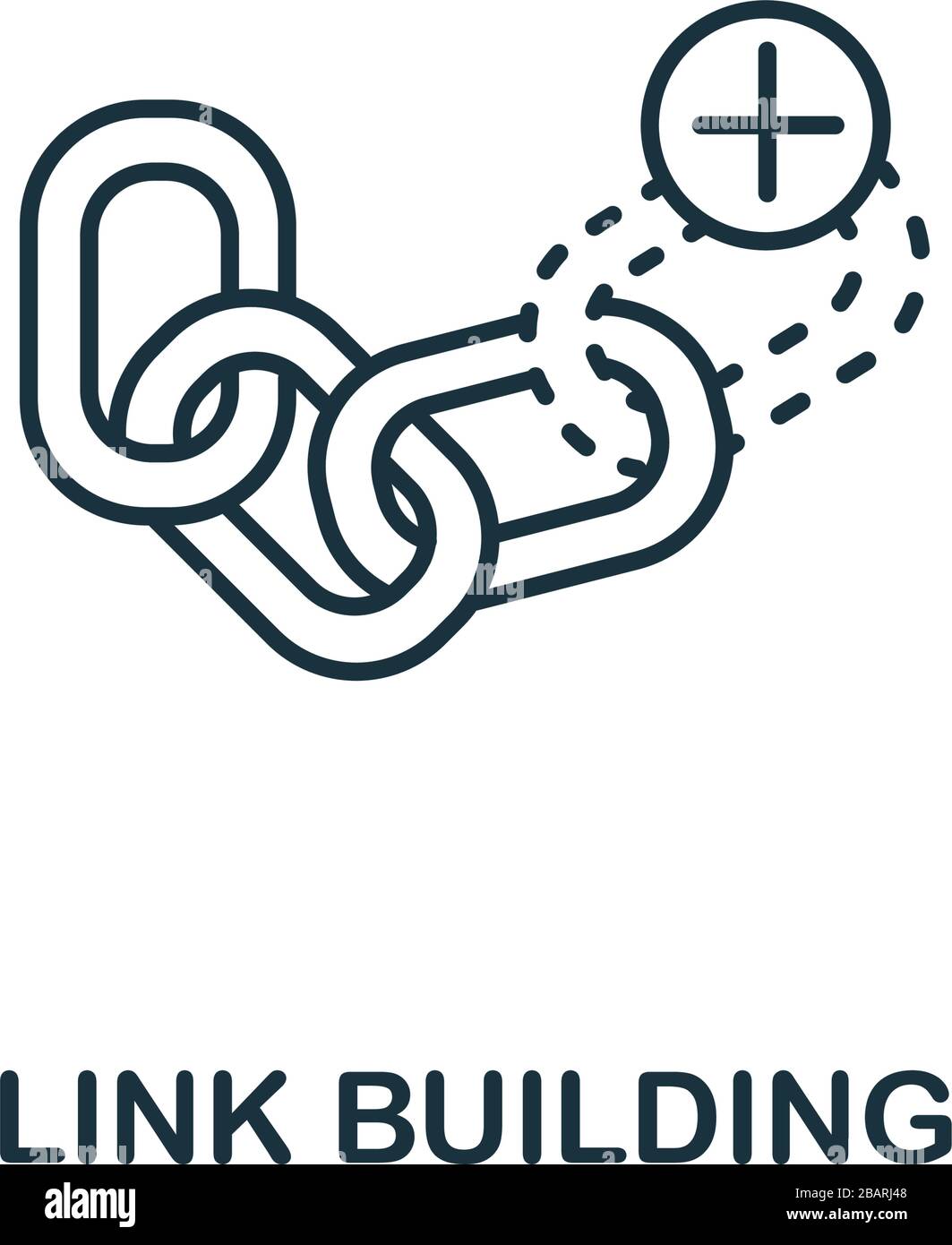 Link Building icon from seo collection. Simple line Link Building icon ...