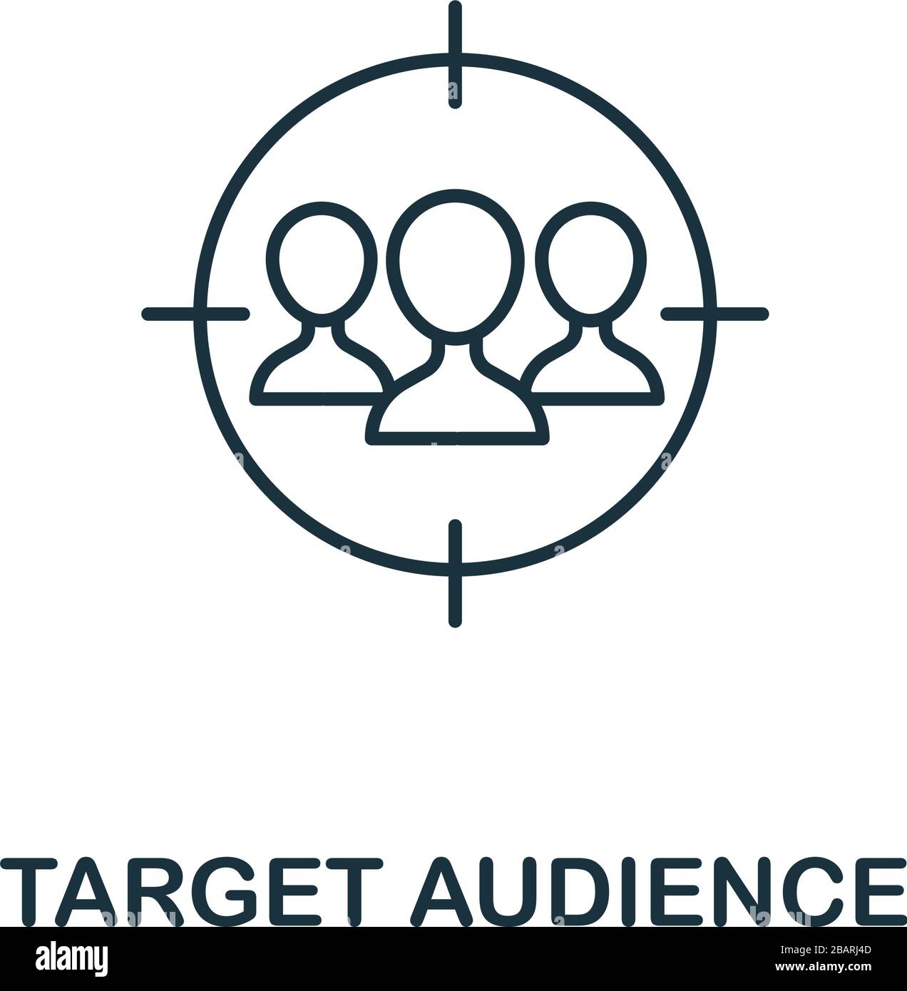 Target Audience icon from seo collection. Simple line Target Audience ...