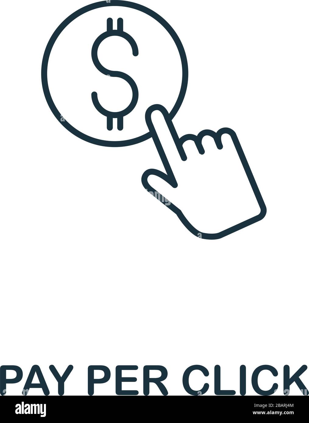 Pay Per Click icon from seo collection. Simple line Pay Per Click icon ...