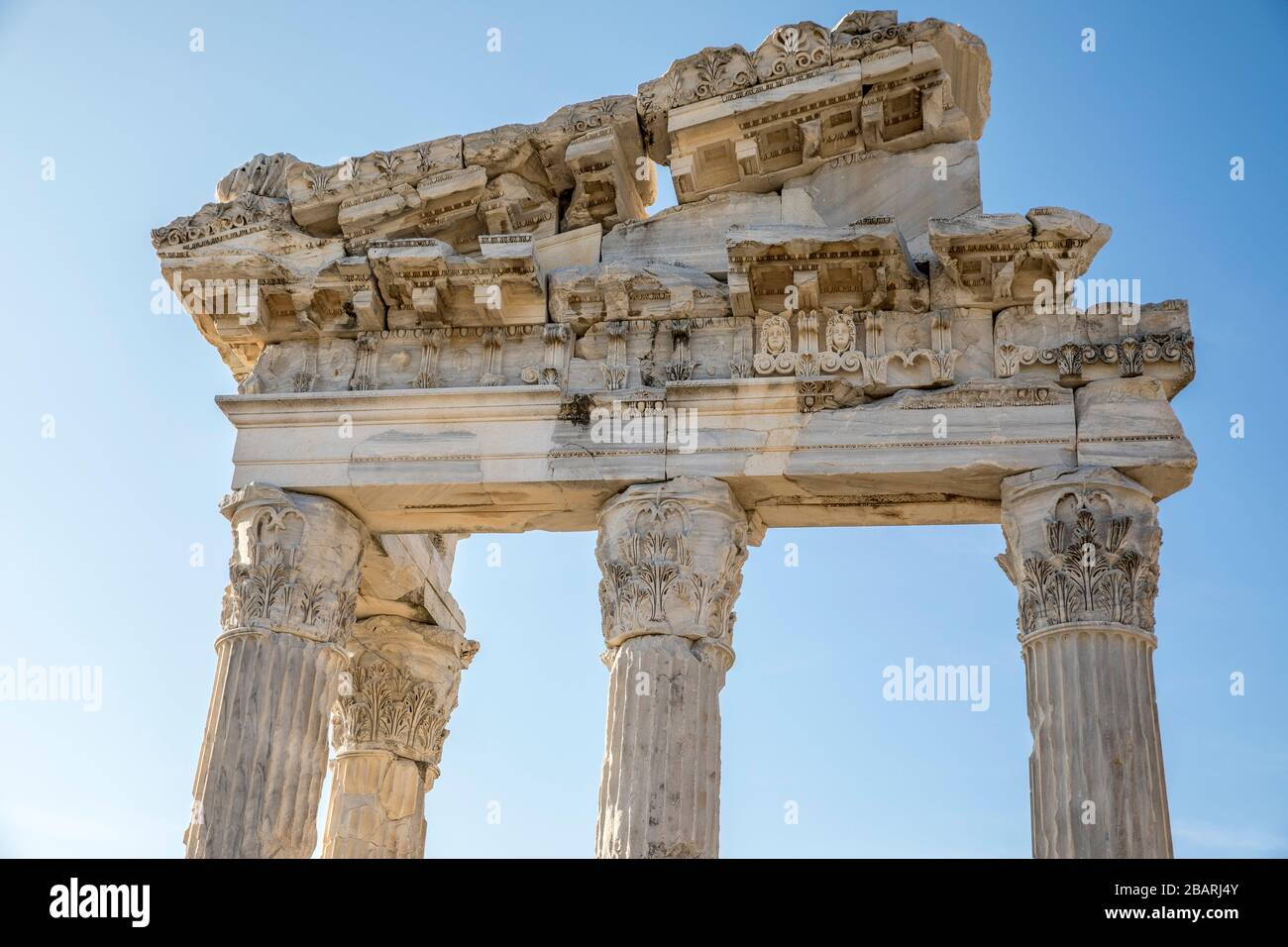 Trajan temple in ancient city of Pergamon in Turkey Stock Photo - Alamy