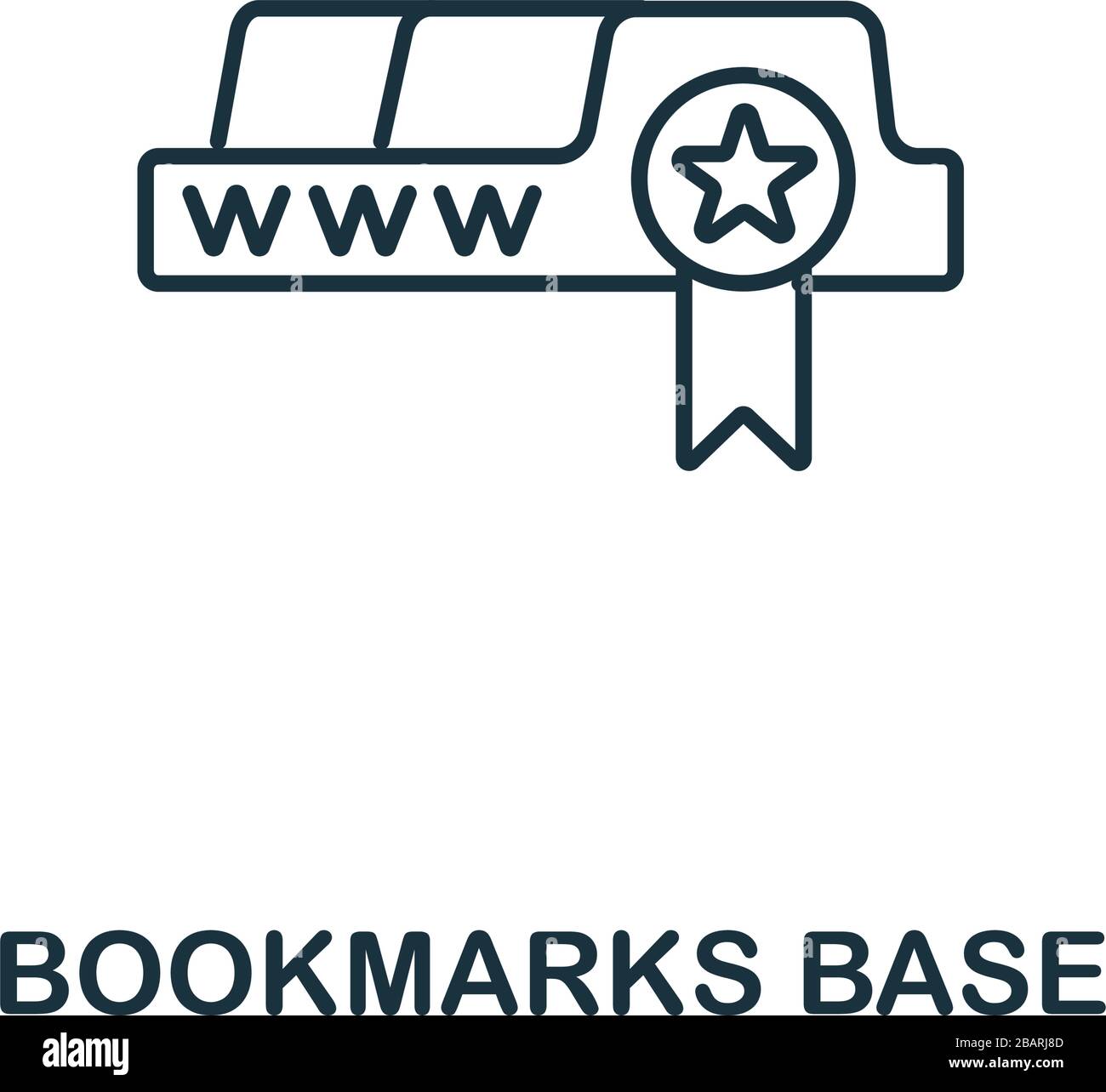 Bookmarks Base icon from seo collection. Simple line Bookmarks Base ...