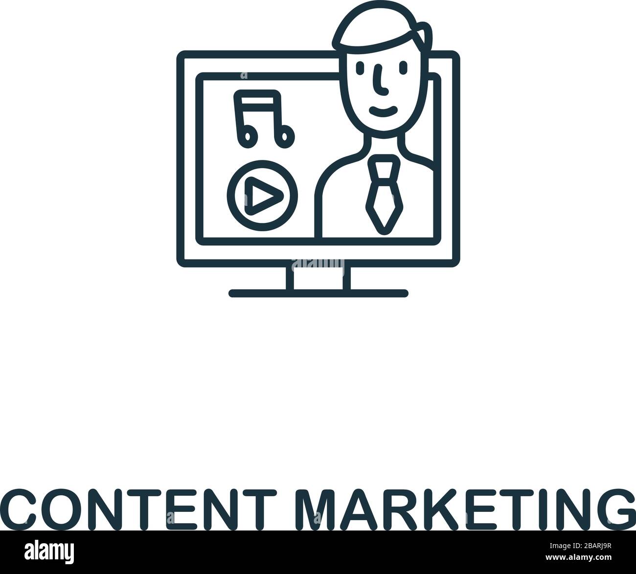 Content Marketing icon from seo collection. Simple line Content ...