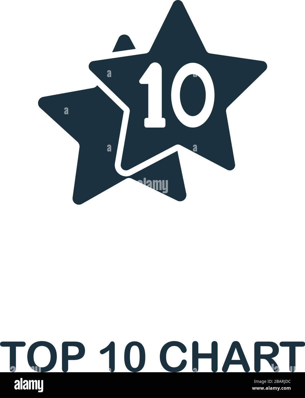 Top 10 Chart icon from seo collection. Simple line Top 10 Chart icon ...