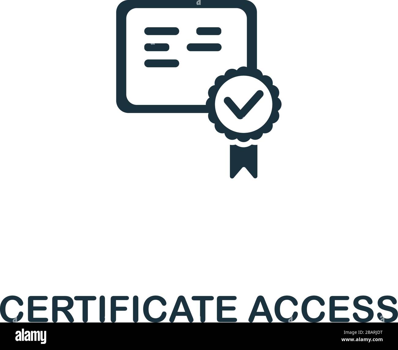 Certificate Access icon from seo collection. Simple line Certificate ...