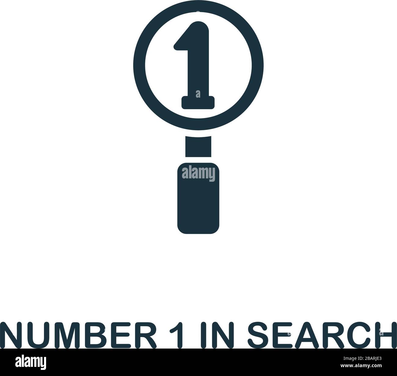 Number 1 In Search icon from seo collection. Simple line Number 1 In ...