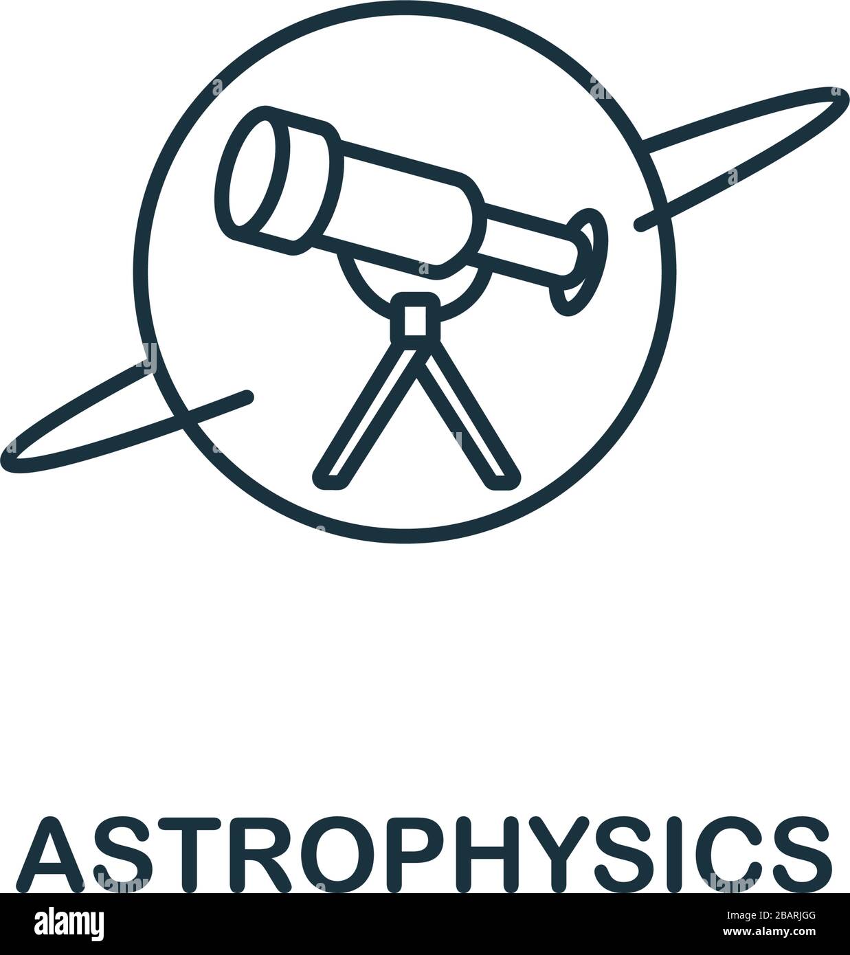 Astrophysics icon from science collection. Simple line element ... Astrophysics icon from science collection. Simple line element ...