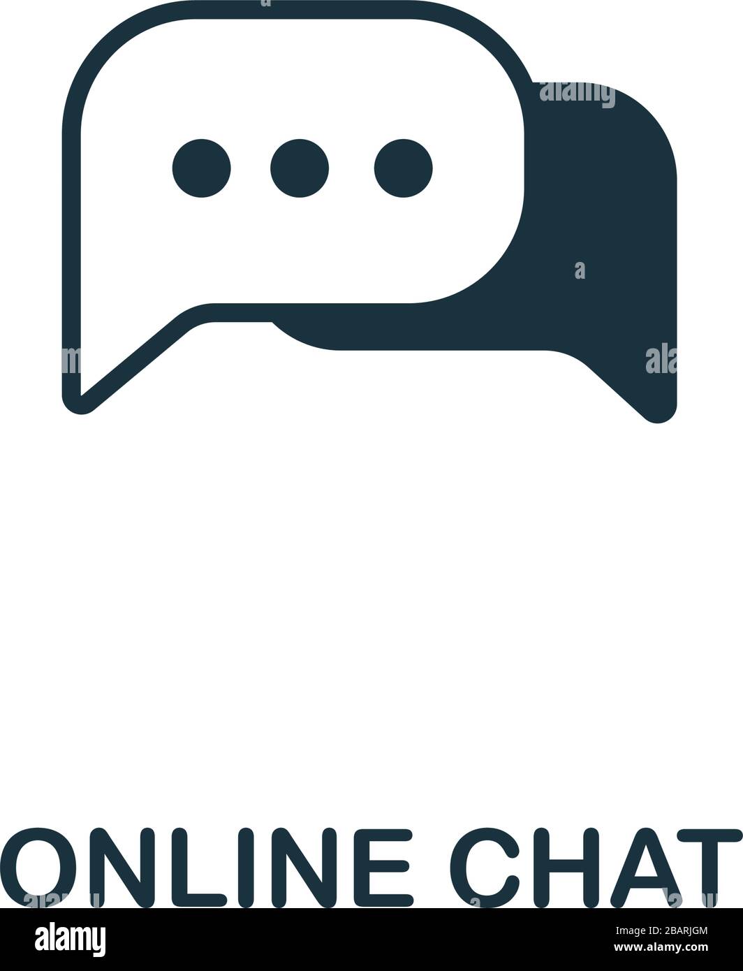 Online Chat icon from seo collection. Simple line Online Chat icon for ...