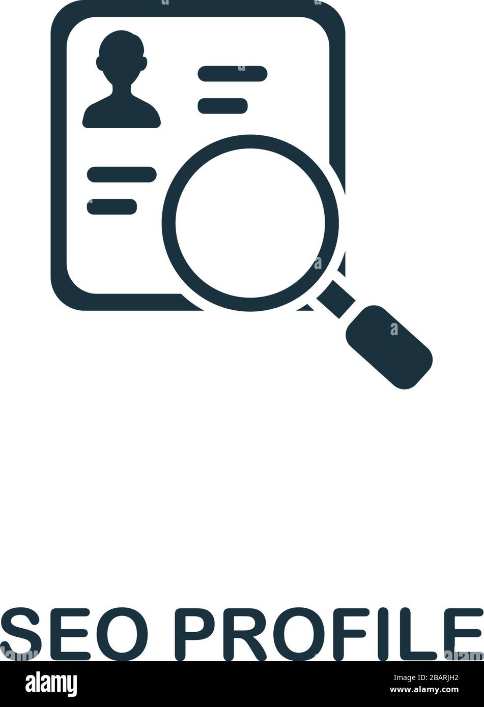 Seo Profile icon from seo collection. Simple line Seo Profile icon for ...