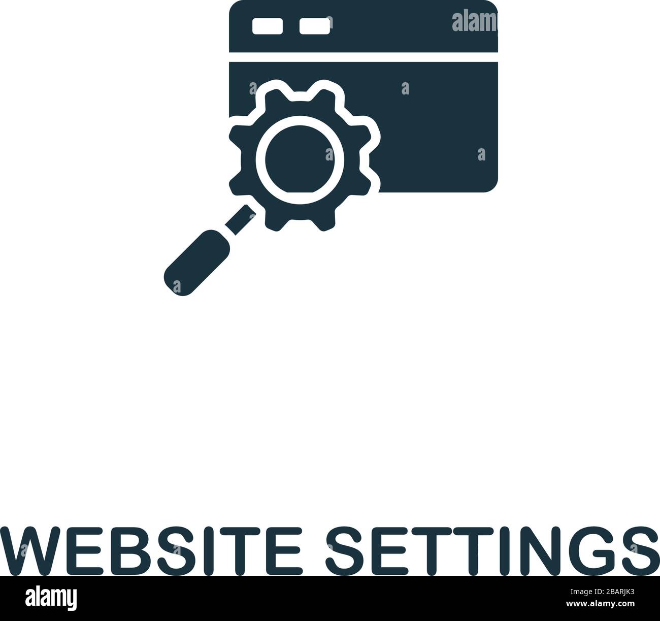 Website Settings icon from seo collection. Simple line Website Settings ...