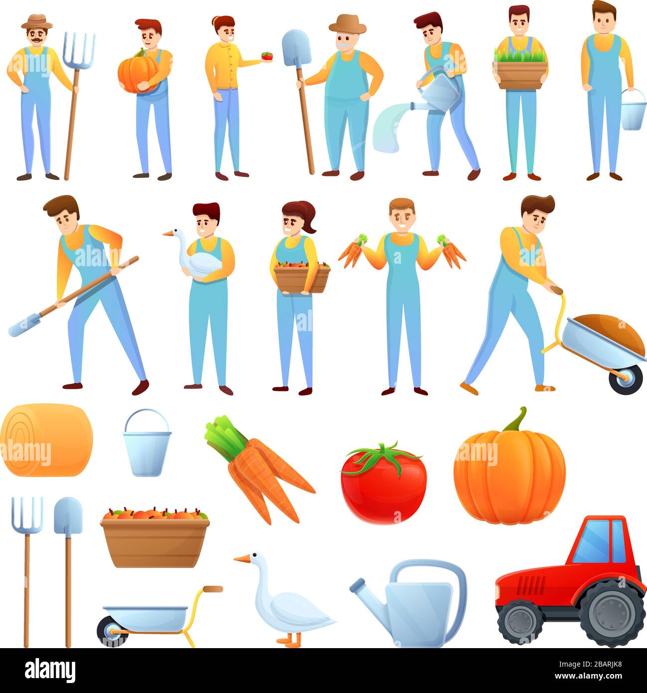 Agronomist icons set. Cartoon set of agronomist vector icons for web ...