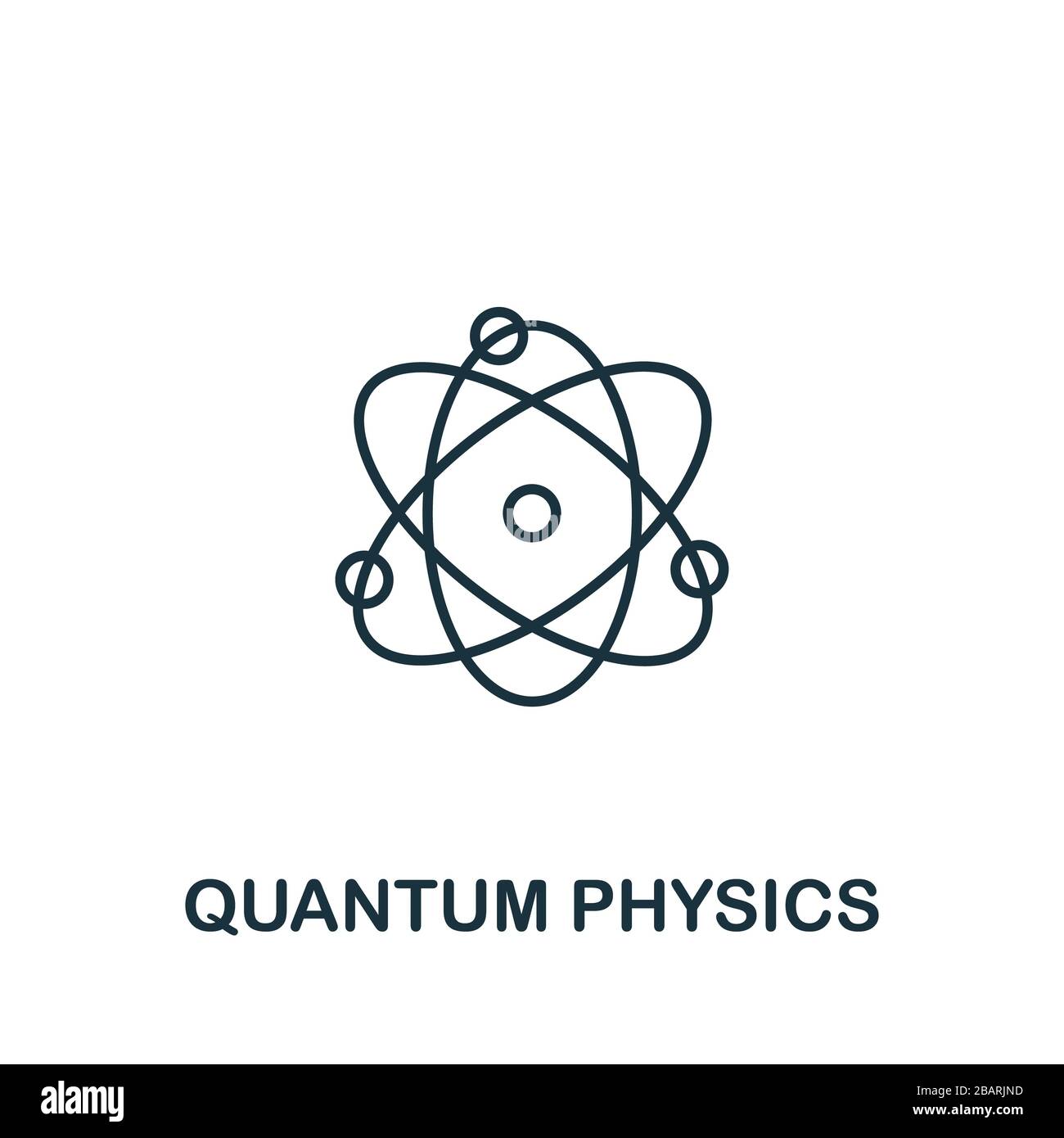 Quantum Physics icon from science collection. Simple line element ... Quantum Physics icon from science collection. Simple line element ...